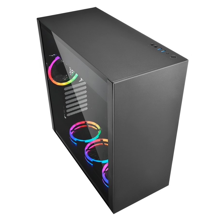 GABINETE SHARKOON PURE STEEL BLACK RGB ATX | Katech Hardware Store 😻