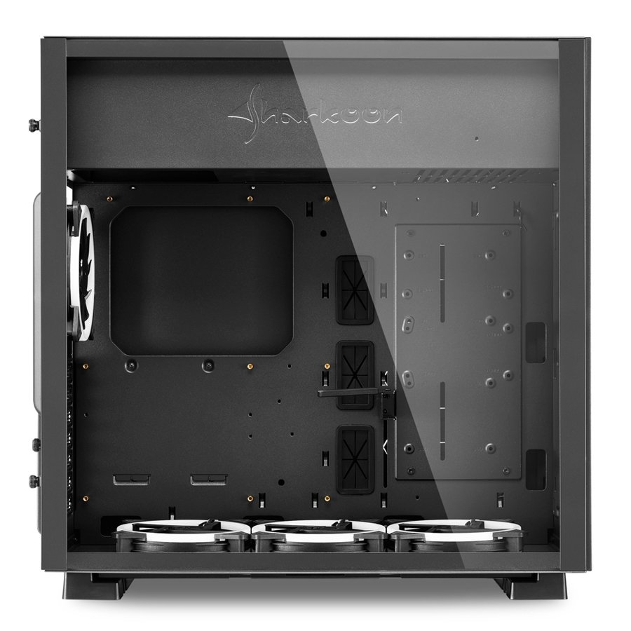 GABINETE SHARKOON PURE STEEL BLACK RGB ATX | Katech Hardware Store 😻